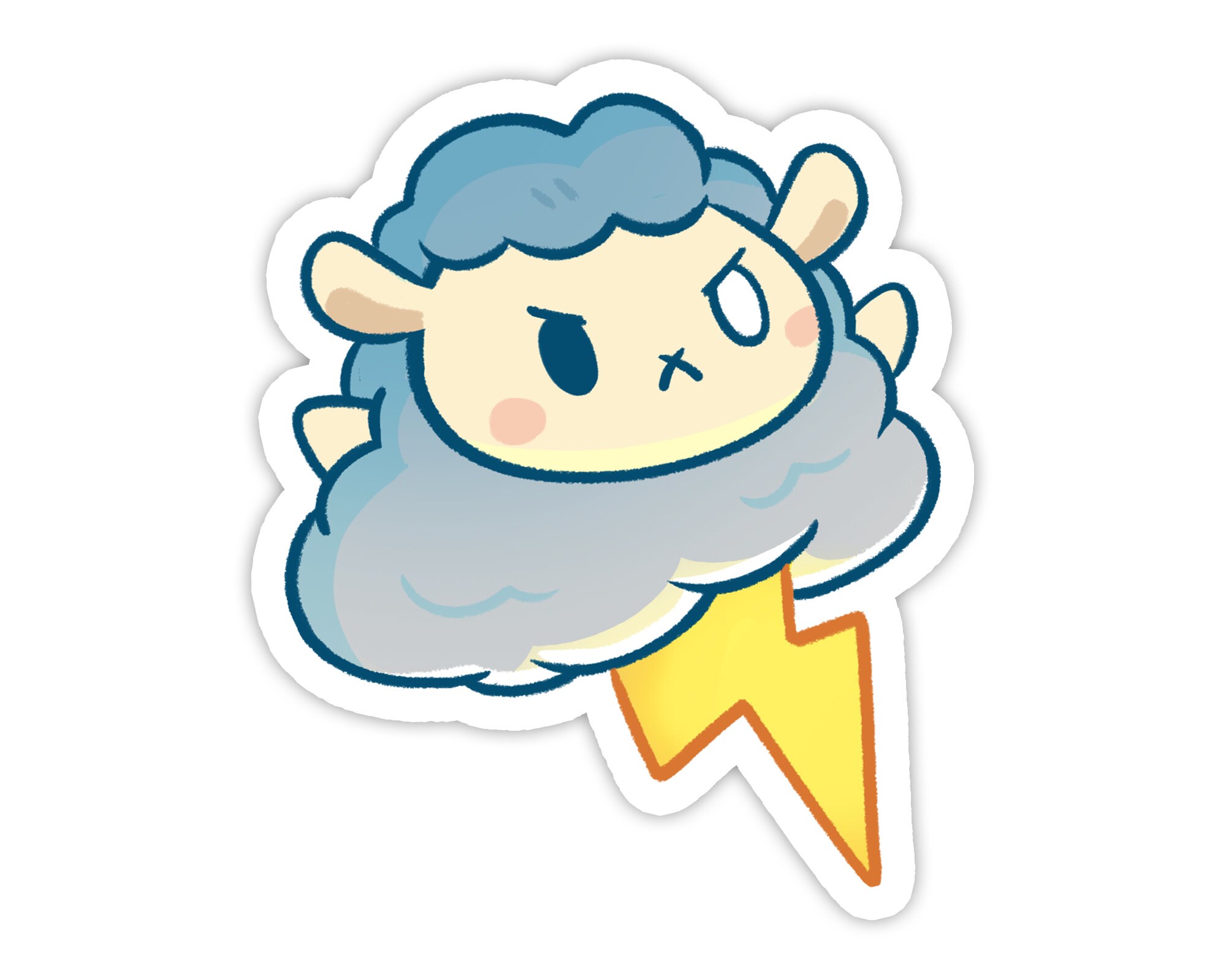 Sheep Lightning Vinyl Sticker (3") - Etsy