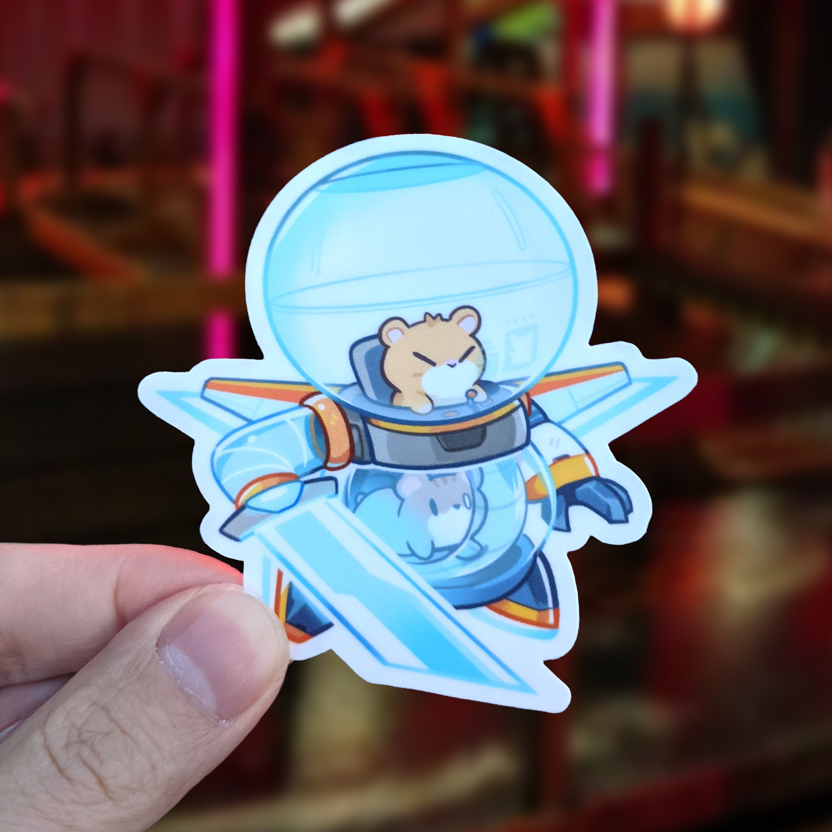 Hamster Bot Vinyl Sticker 3 | Etsy