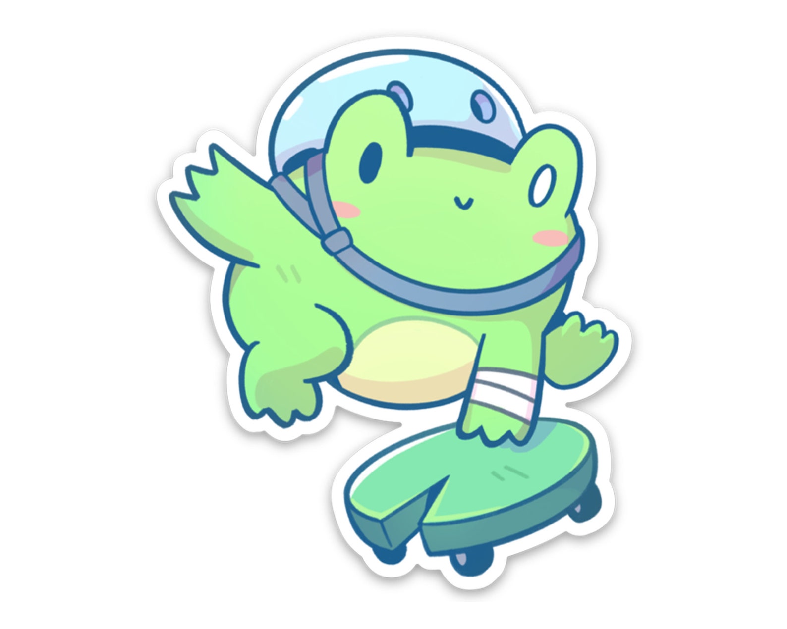 Frog Skateboarder Vinyl Sticker (3") - Etsy