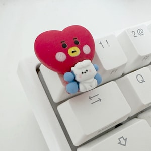 Cute BT21 BTS TATA V PBT Mechanical Keycap - Etsy