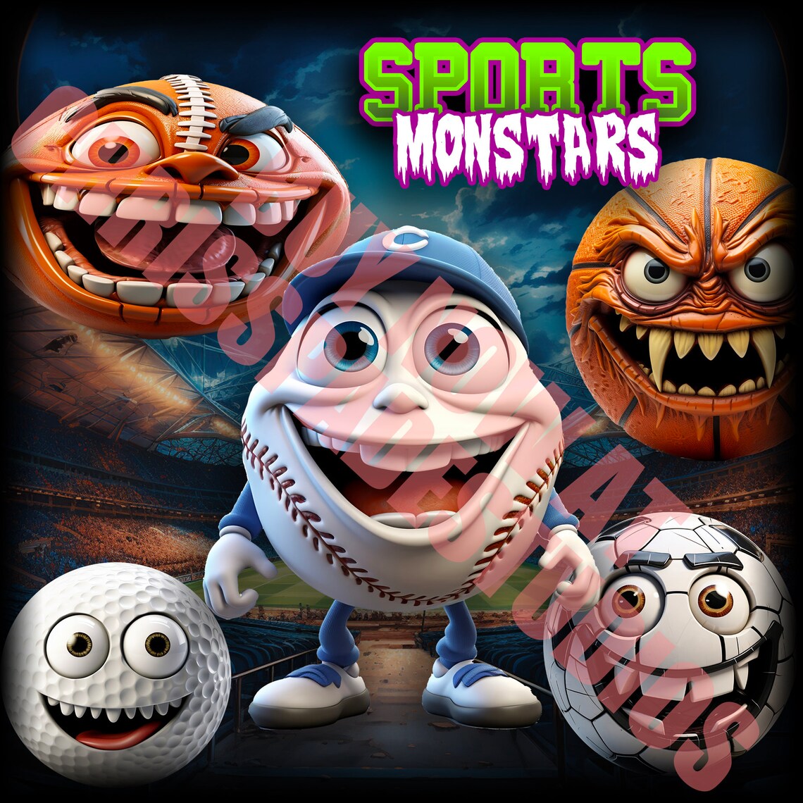 Monster Sports Clipart, Sports PNG, Game Clipart, Soccer Clipart ...