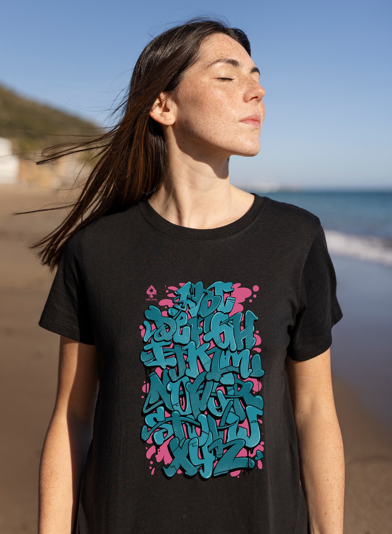 Spade Graffiti T-shirt, Graffiti Alphabet T-shirt, Street-art T-shirt ...
