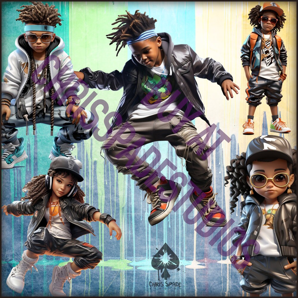 Hip-hop Kids Clip-art, Urban Clip-art, Black Children Clip-art, Rap ...