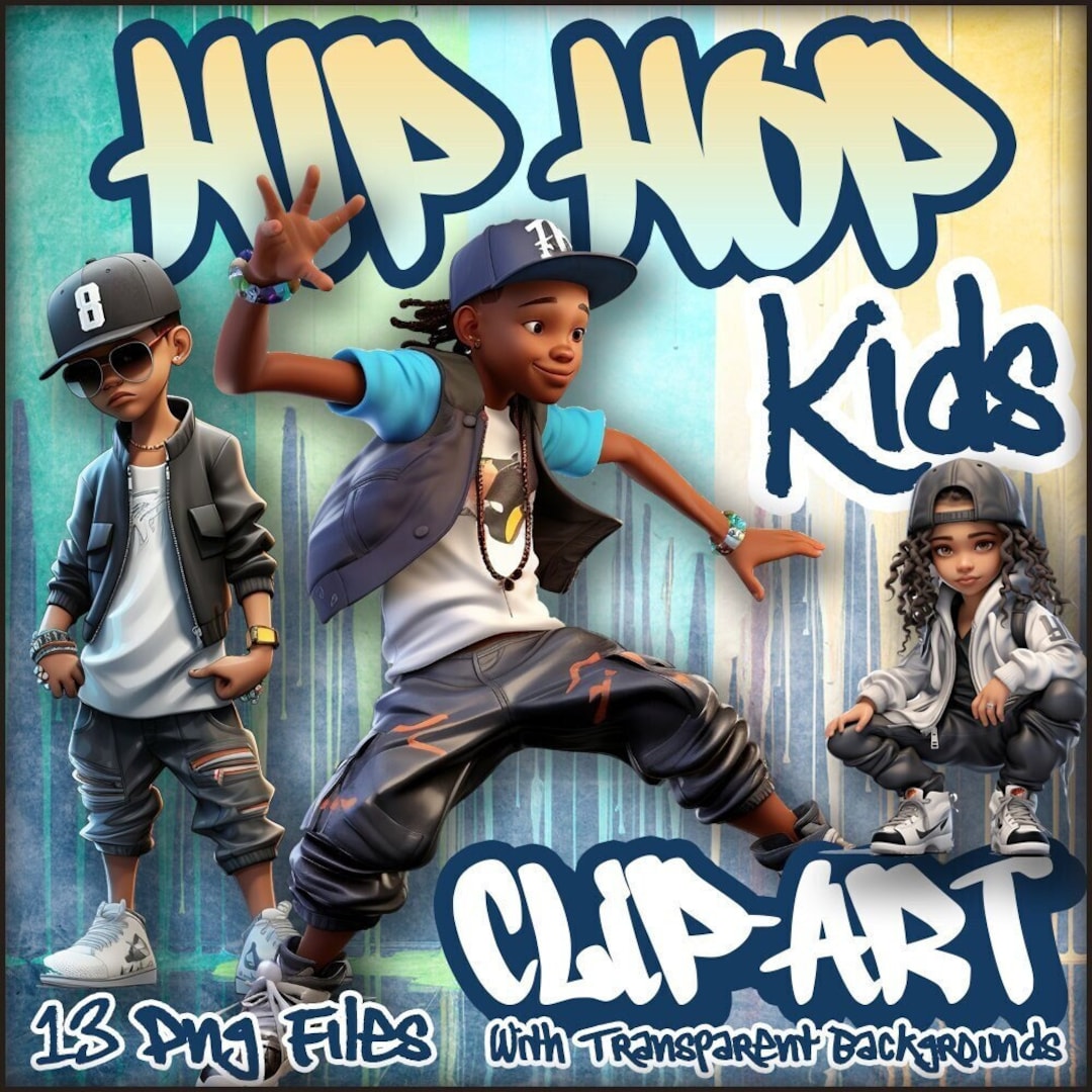 Hip-hop Kids Clip-art, Urban Clip-art, Black Children Clip-art, Rap Clip-art, PNG Files ...