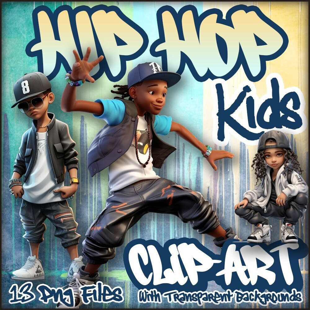 Hip-hop Kids Clip-art, Urban Clip-art, Black Children Clip-art, Rap ...