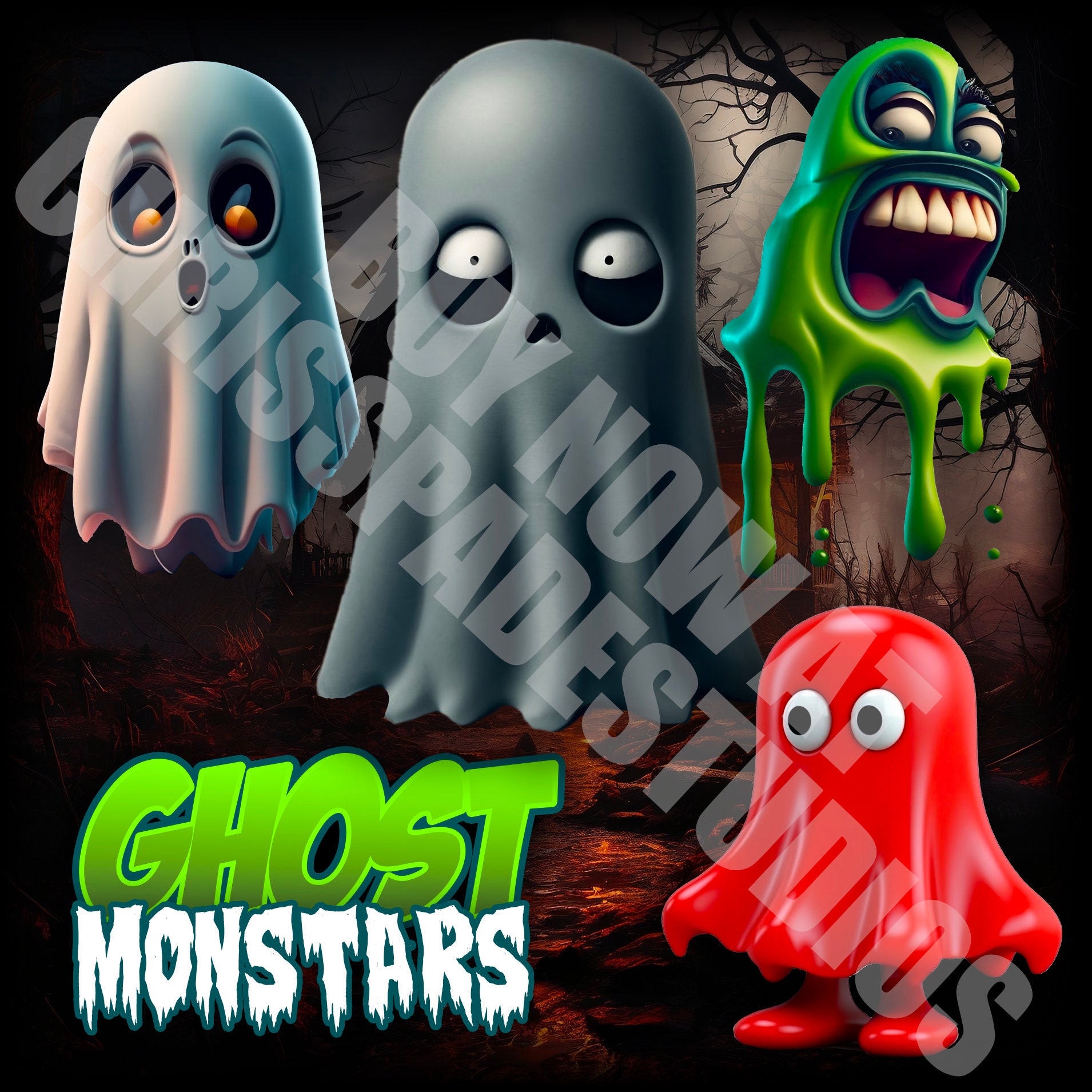 Ghost Clip-art, Ghost Monstars, Halloween Clipart, Ghost Graphics ...