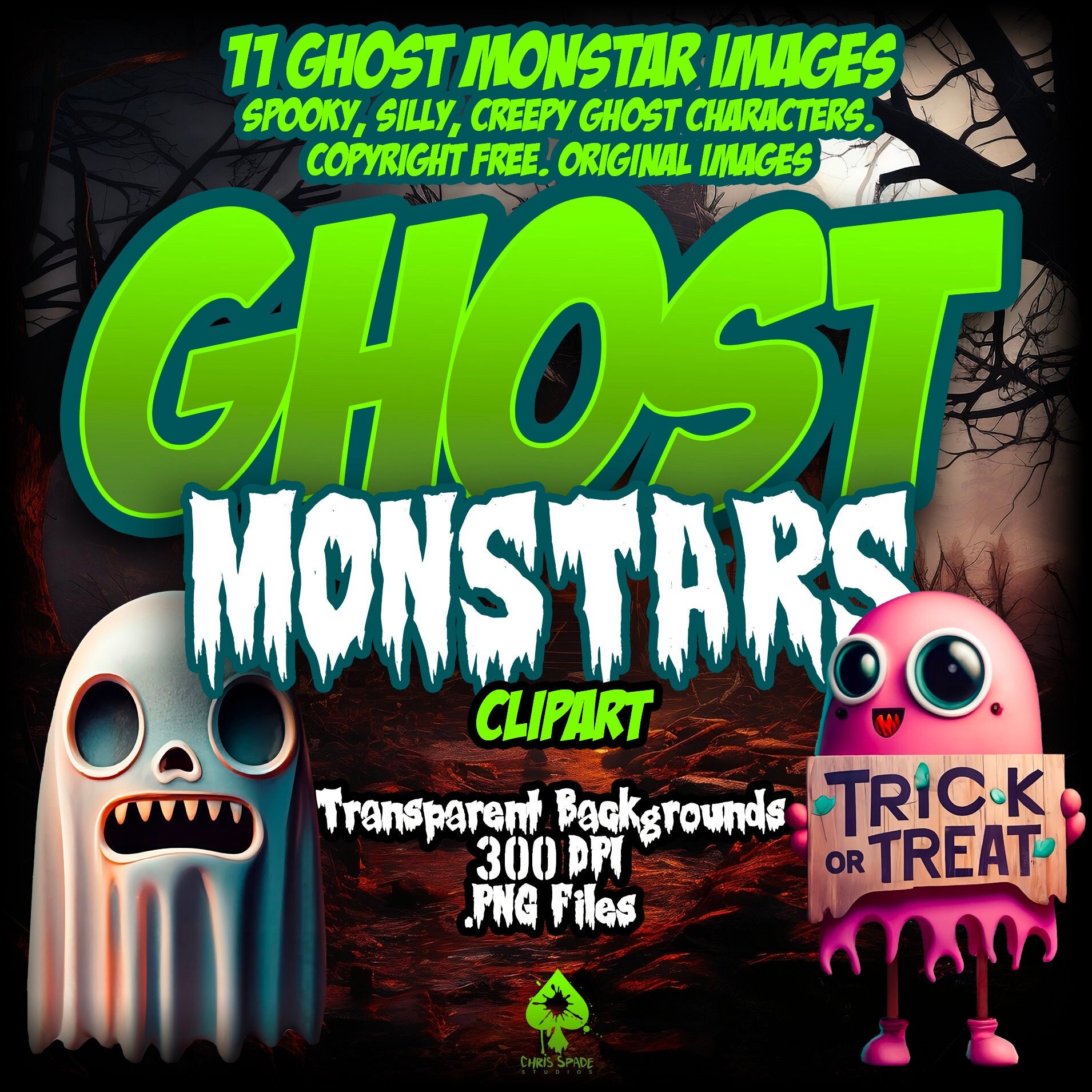 Ghost Clip-art, Ghost Monstars, Halloween Clipart, Ghost Graphics ...