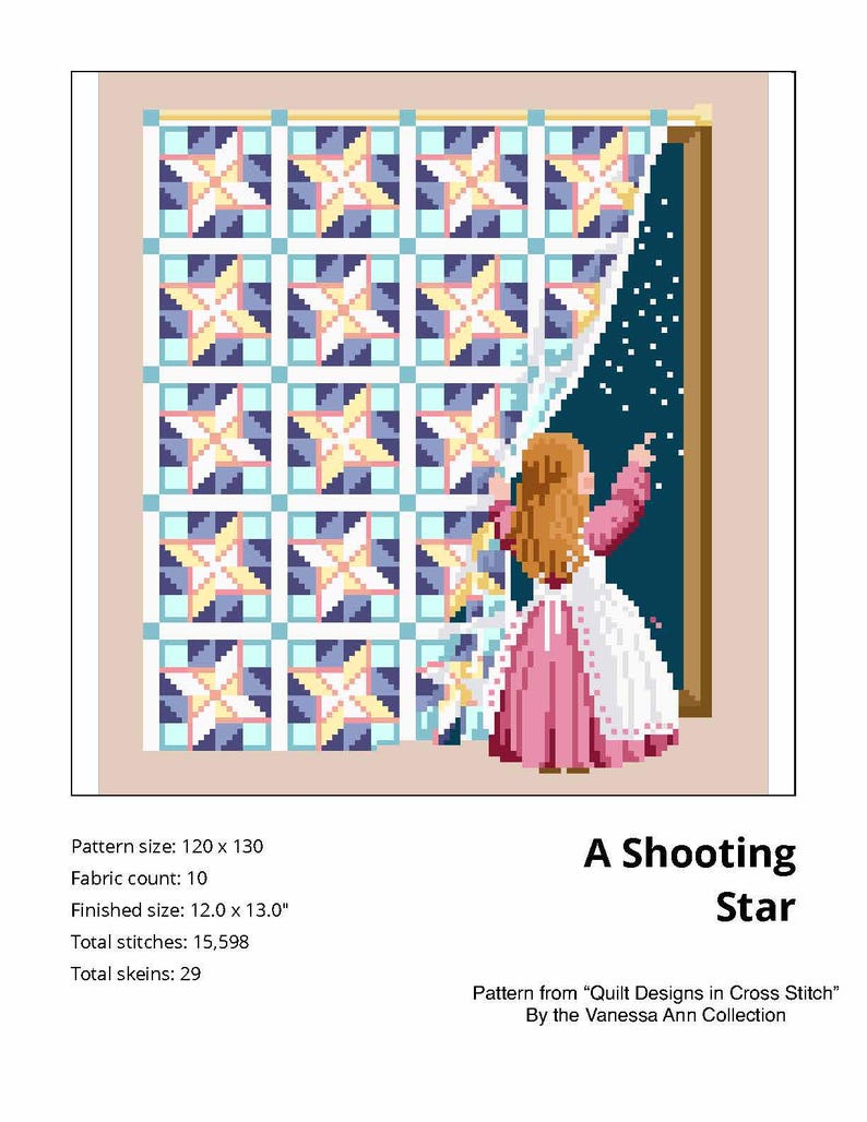 A Shooting Star Cross Stitch Pattern - Etsy