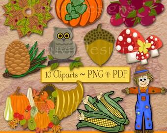 Autumn clipart | Etsy
