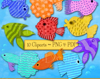 Clipart fish | Etsy
