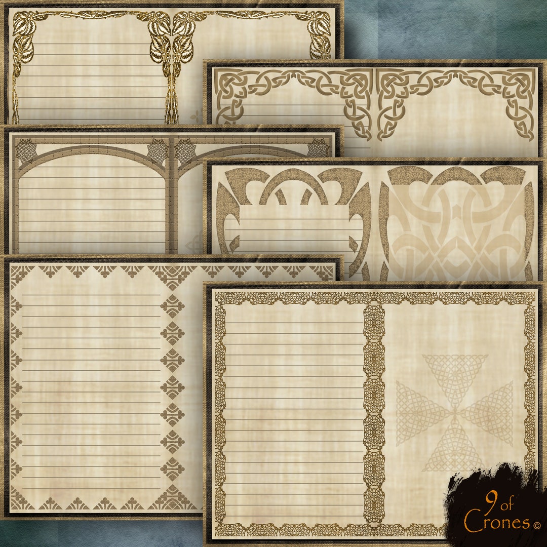 Digital Celtic Scribe Side by Side Papers for Journals, Writing ...