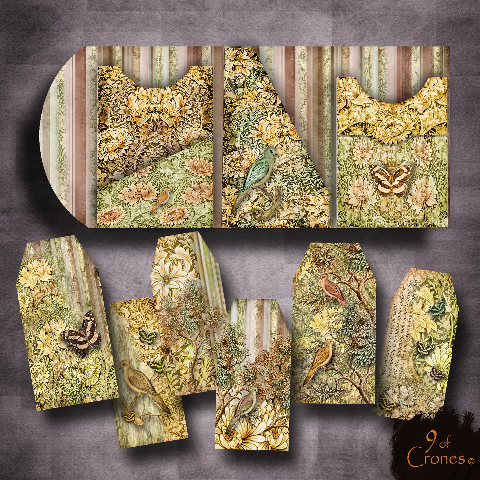 Digital Mourning Doves Folio for Journals Pocket Book Gift - Etsy