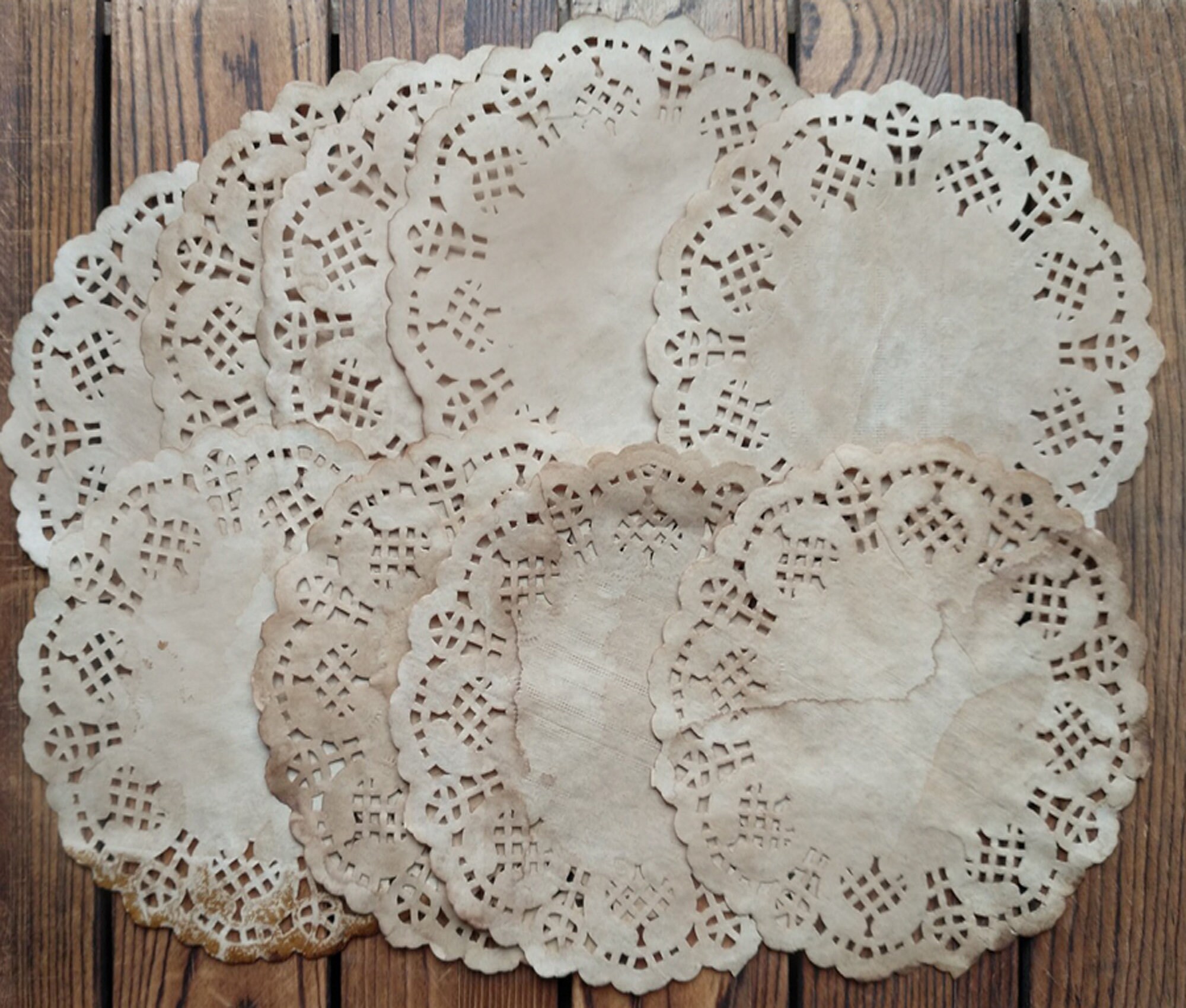 Stained Paper Lace Doilies for Scrapbooking Junk Journals - Etsy