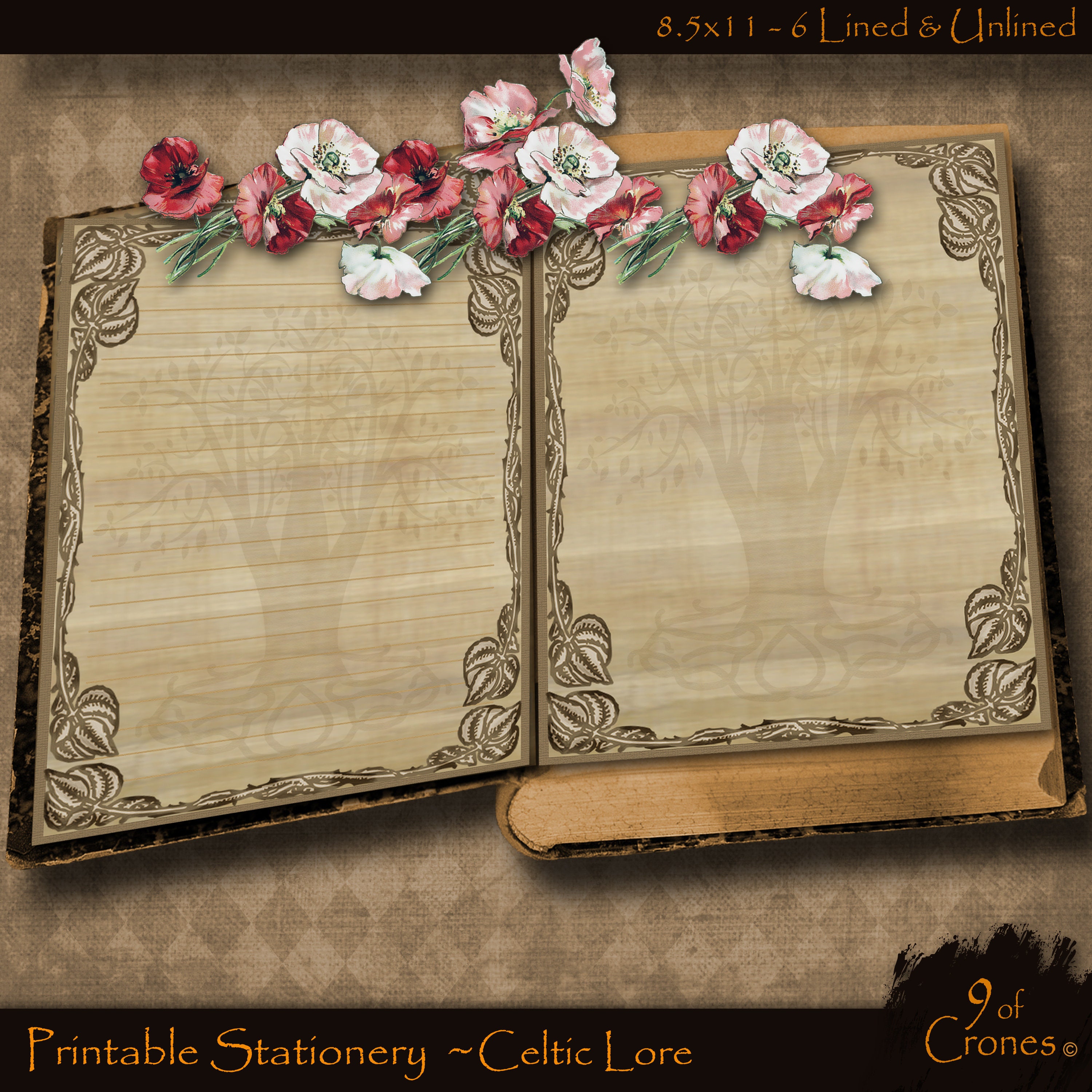 Celtic Lore Lined and Unlined Stationery Paper for Journals - Etsy