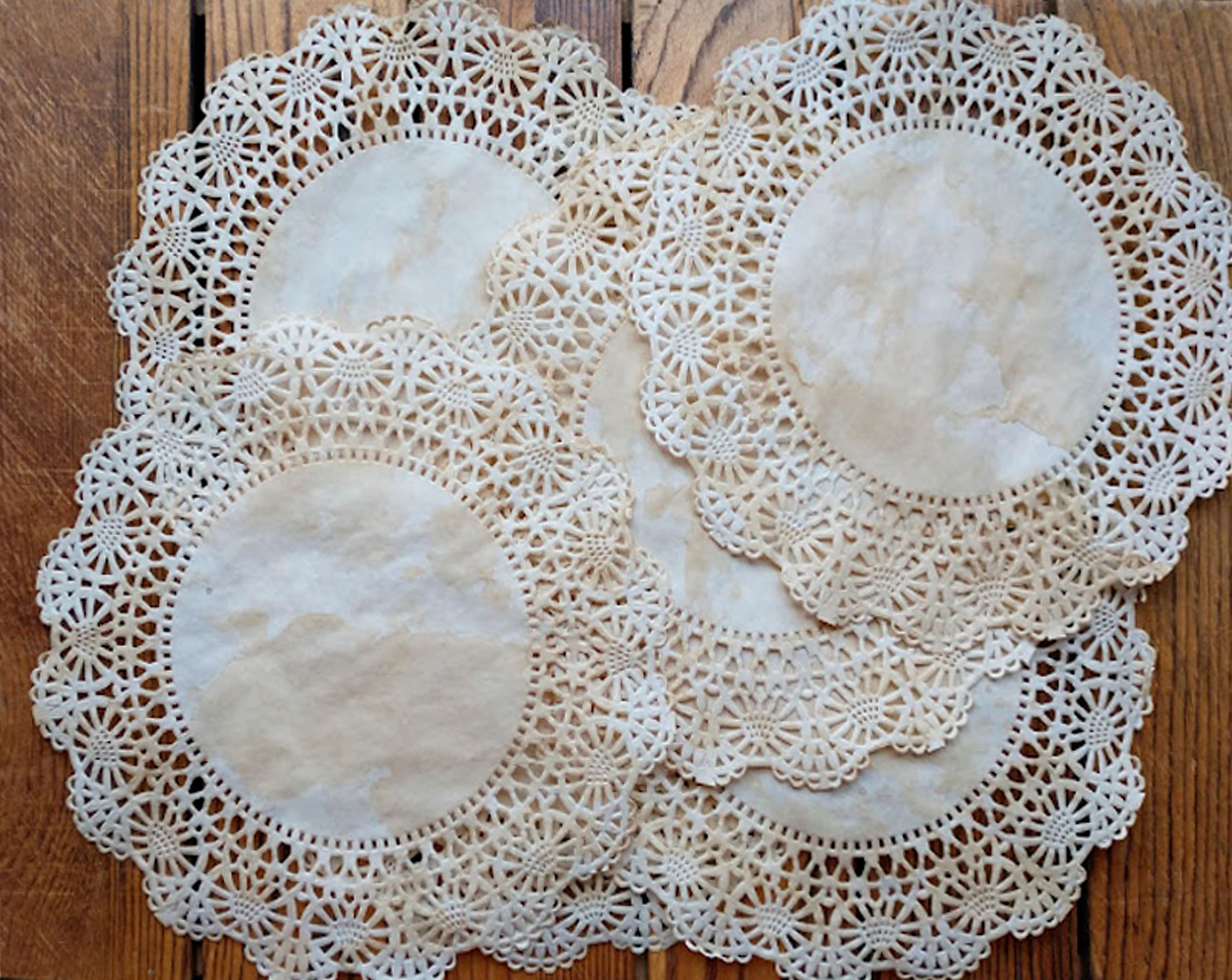 Stained Paper Lace Doilies for Scrapbooking Junk Journals - Etsy