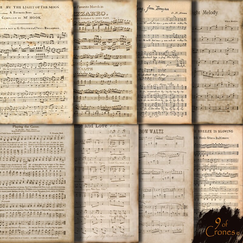 Old Music Sheet - Etsy