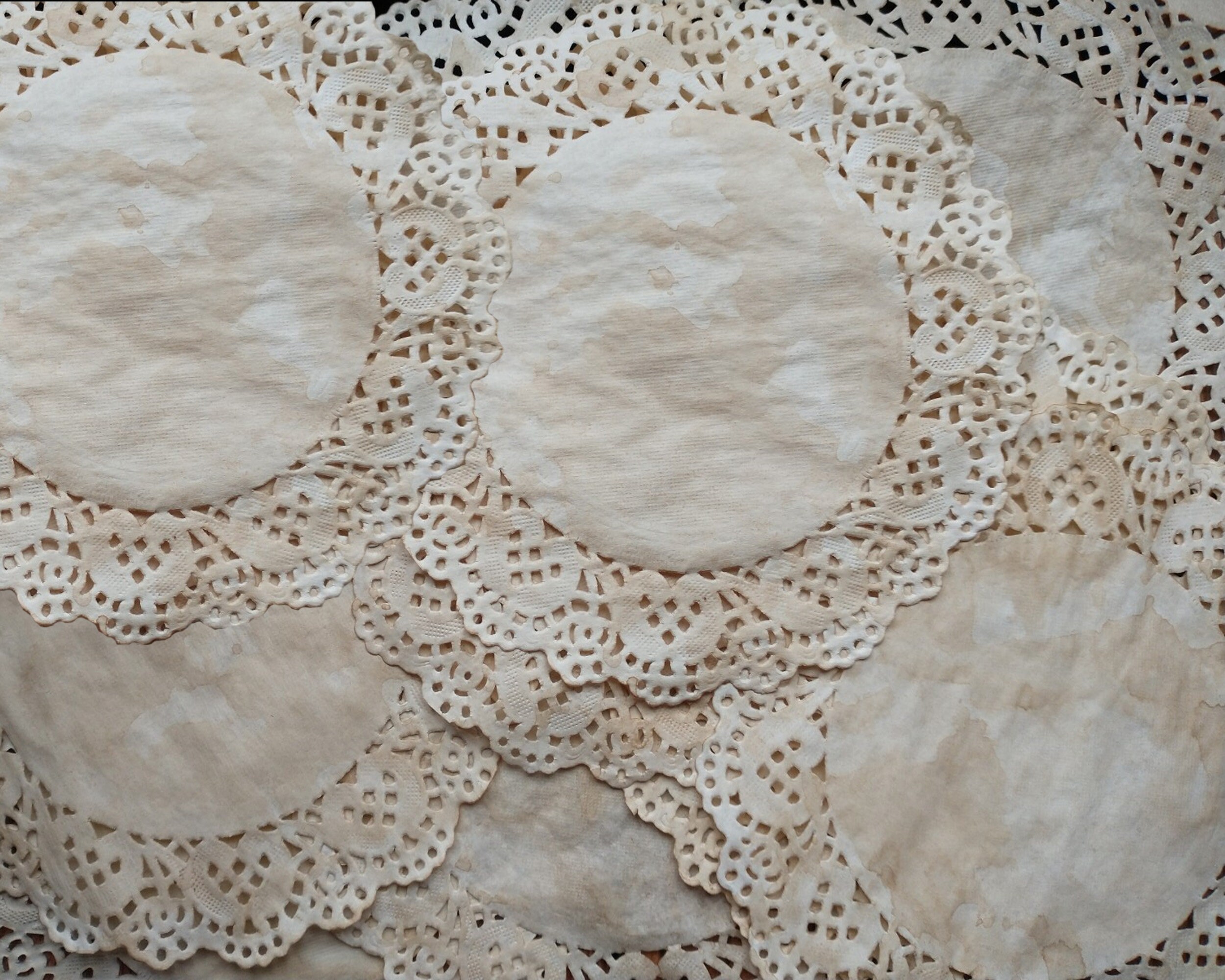 Stained Paper Lace Doilies for Scrapbooking Junk Journals - Etsy