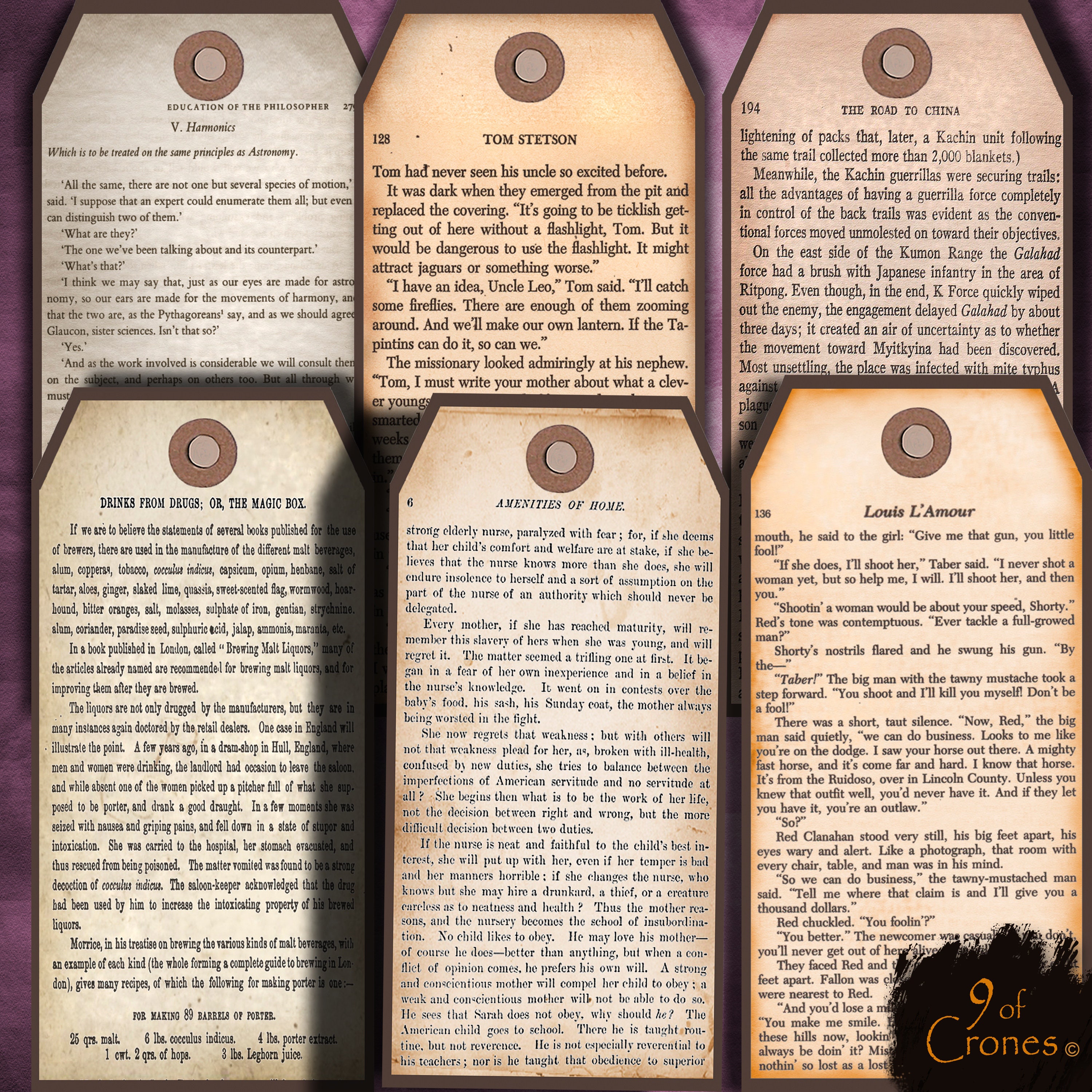 Vintage Book Page Tags for Journals Scrapbooking Mix Media - Etsy