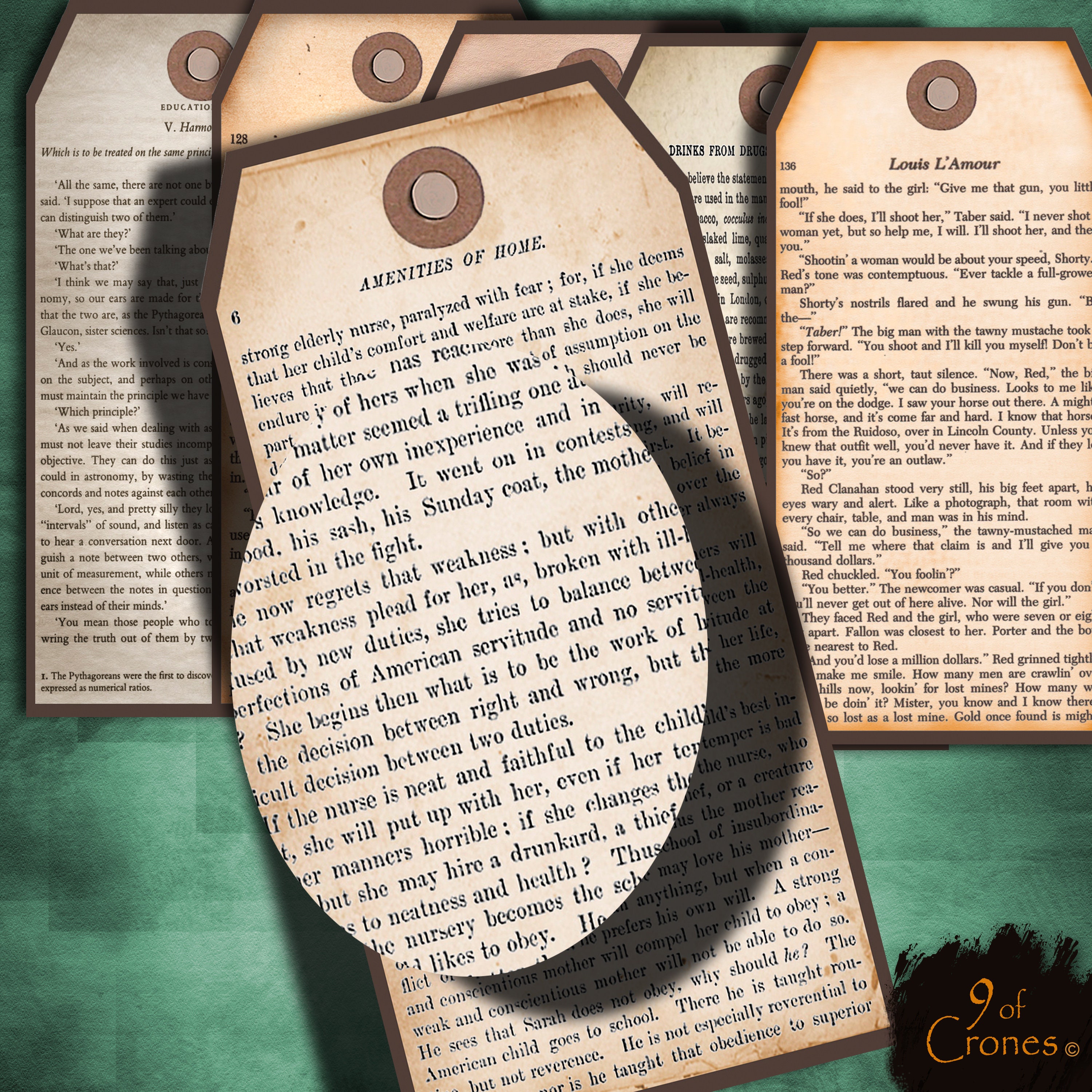 Vintage Book Page Tags for Journals Scrapbooking Mix Media - Etsy