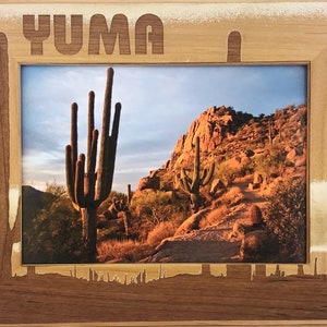 Yuma Arizona With Desert Clouds Laser Engraved Wood Picture - Etsy