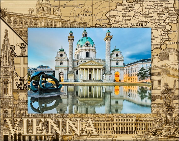 Vienna Laser Engraved Wood Picture Frame - Etsy