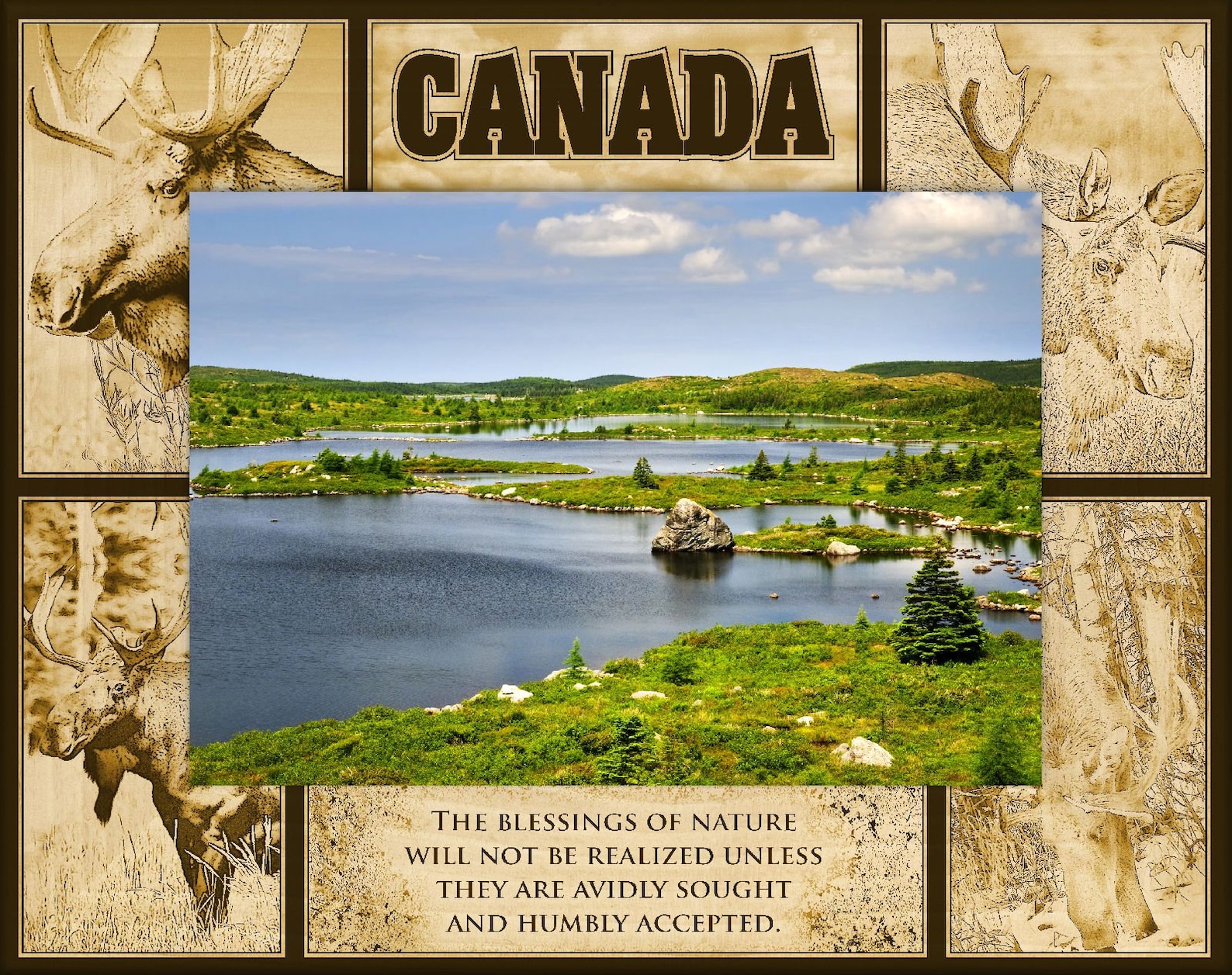 Canada Laser Engraved Wood Picture Frame - Etsy