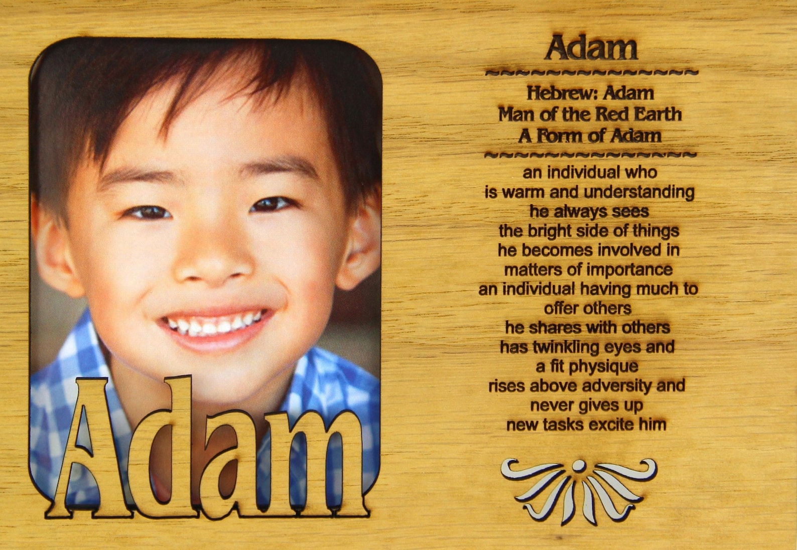 Personalized Name Profile Laser Engraved Wood Picture Frame Magnet - Etsy