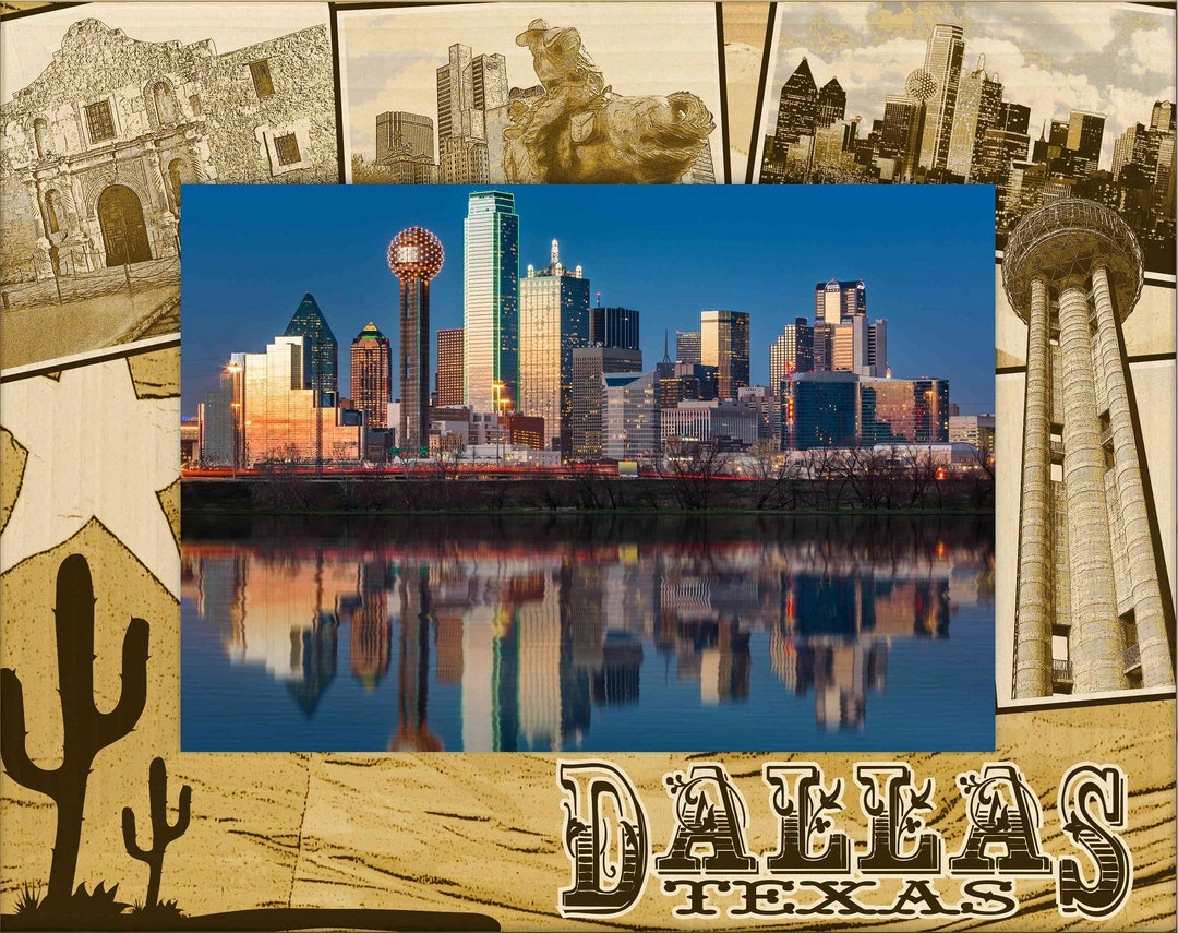 Dallas Texas Laser Engraved Wood Picture Frame - Etsy