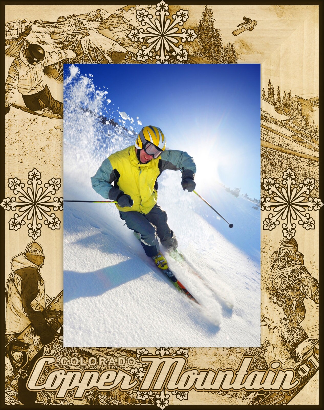 Copper Mountain Colorado Laser Engraved Wood Picture Frame - Etsy