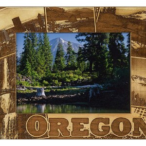 Oregon Laser Engraved Wood Picture Frame | Etsy