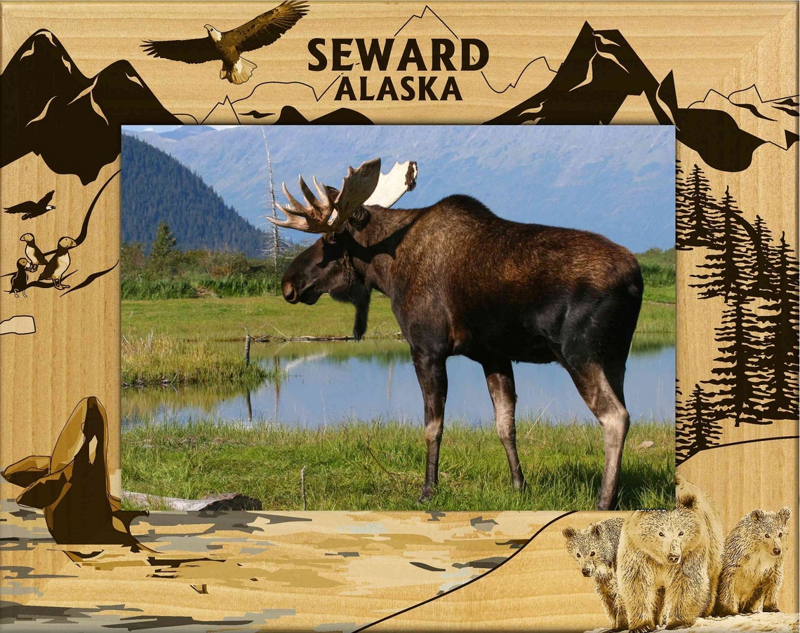 Seward Alaska Laser Engraved Wood Picture Frame - Etsy