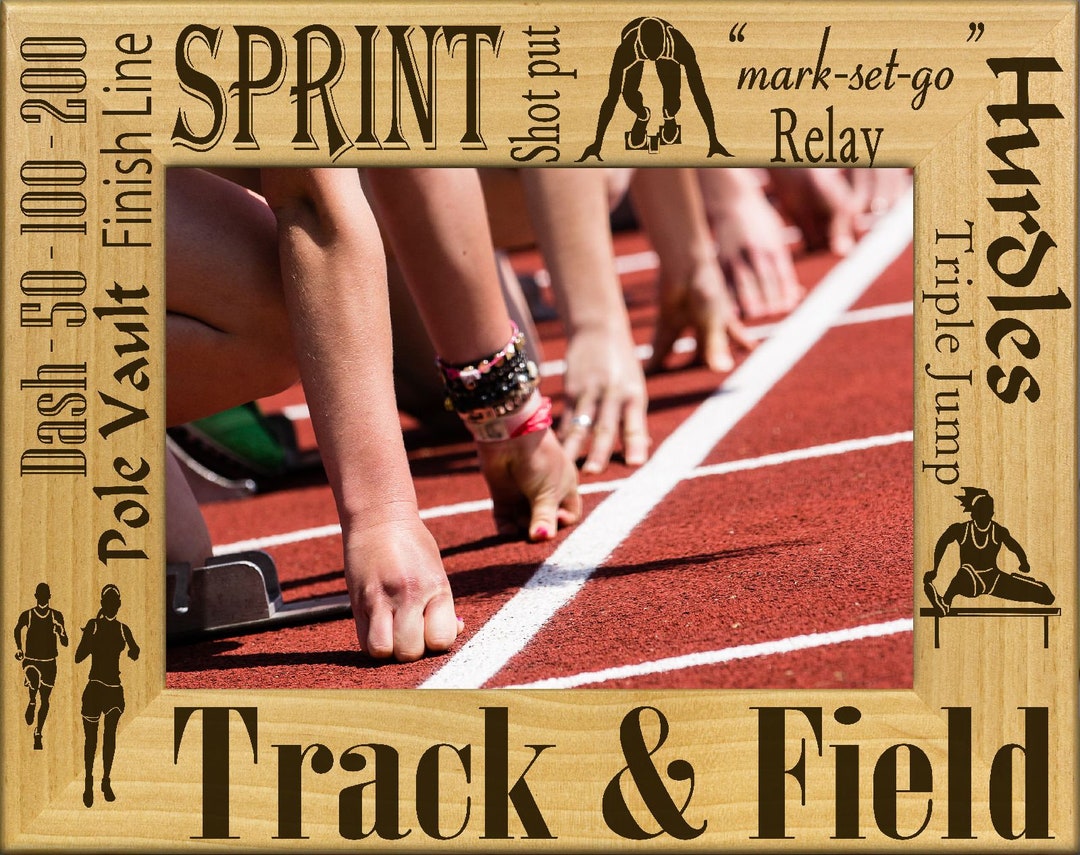 Track and Field Laser Engraved Wood Picture Frame - Etsy