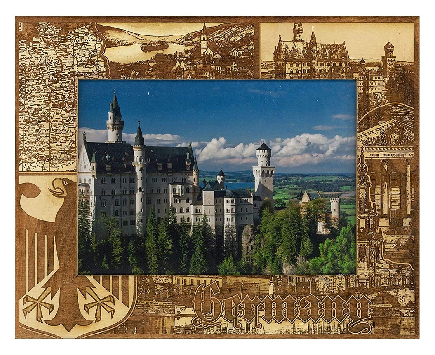 Germany Laser Engraved Wood Picture Frame | Etsy