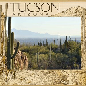 Tucson Arizona Laser Engraved Wood Picture Frame - Etsy