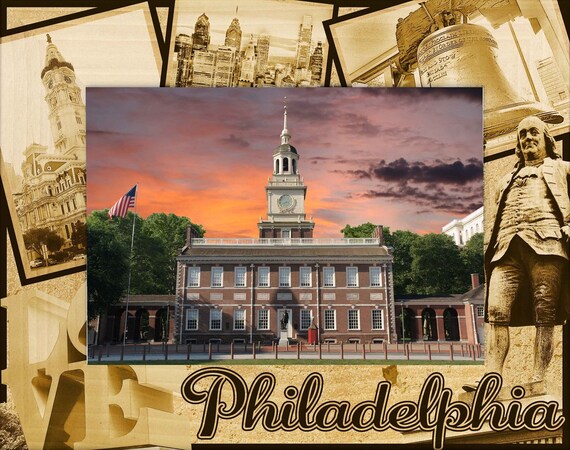 Philadelphia Pennsylvania Laser Engraved Wood Picture Frame - Etsy