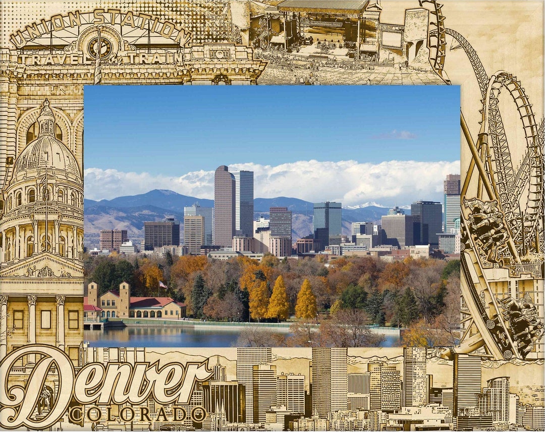 Denver Colorado Laser Engraved Wood Picture Frame - Etsy