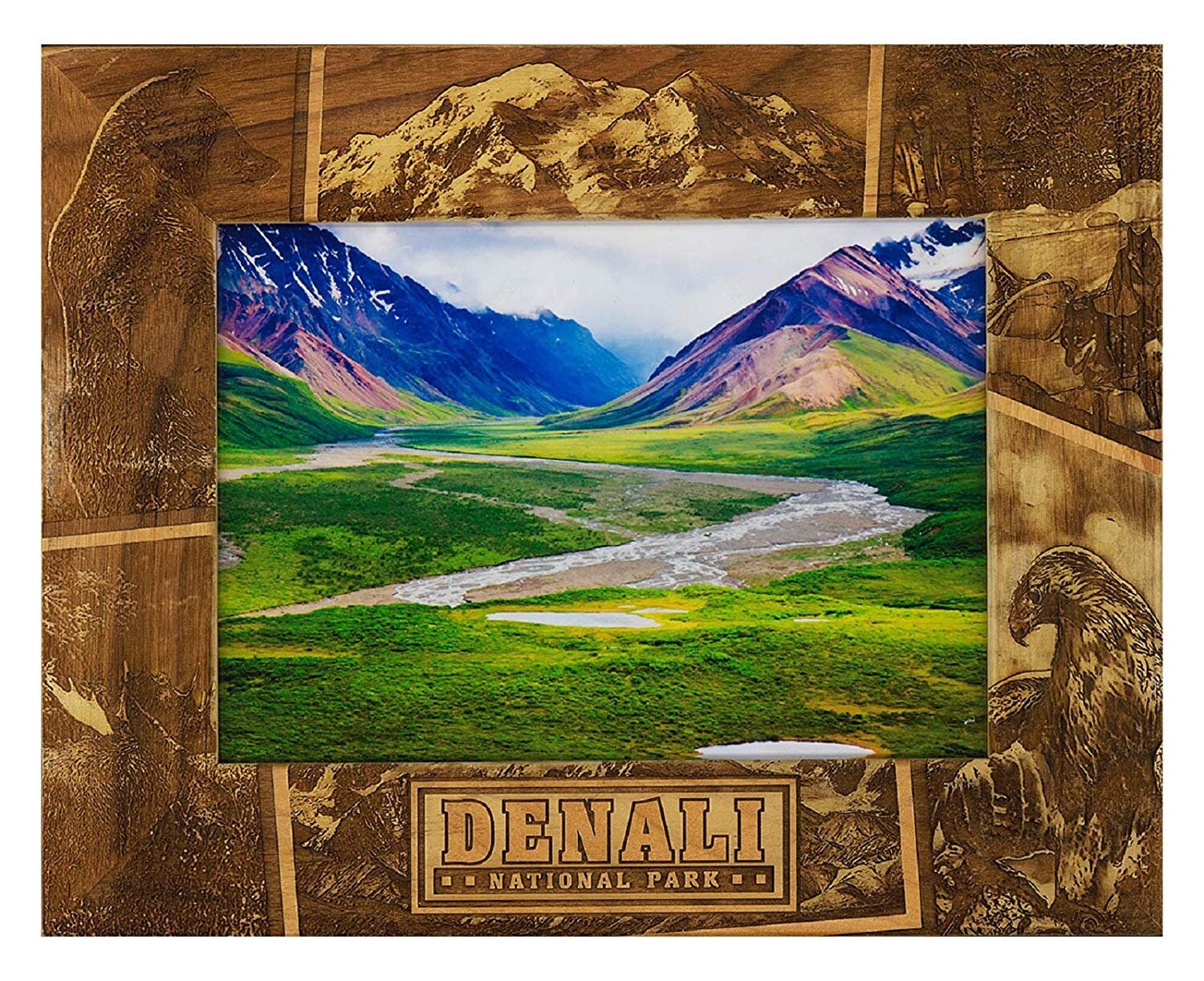 Denali National Park Alaska Laser Engraved Wood Picture Frame | Etsy