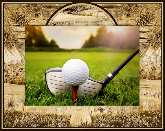 Golf Laser Engraved Wood Picture Frame | Etsy