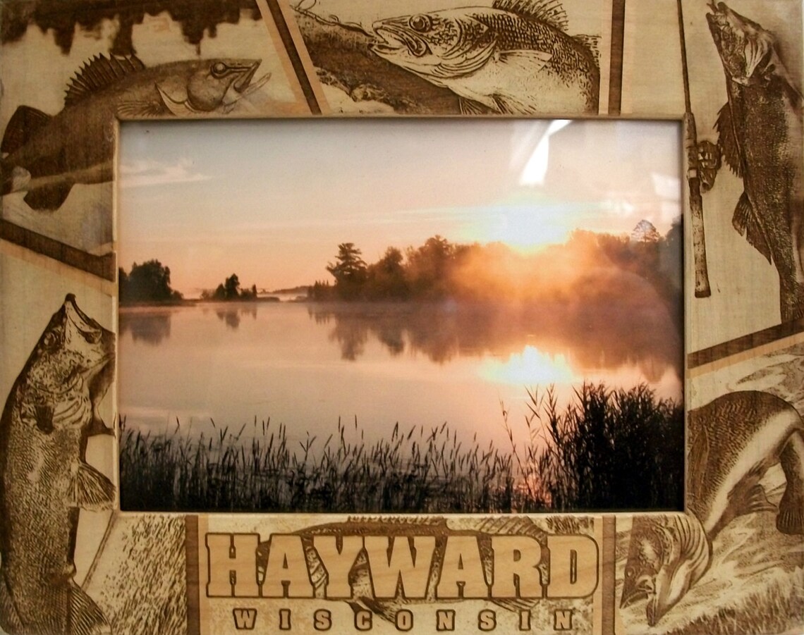 Hayward Wisconsin Laser Engraved Wood Picture Frame - Etsy