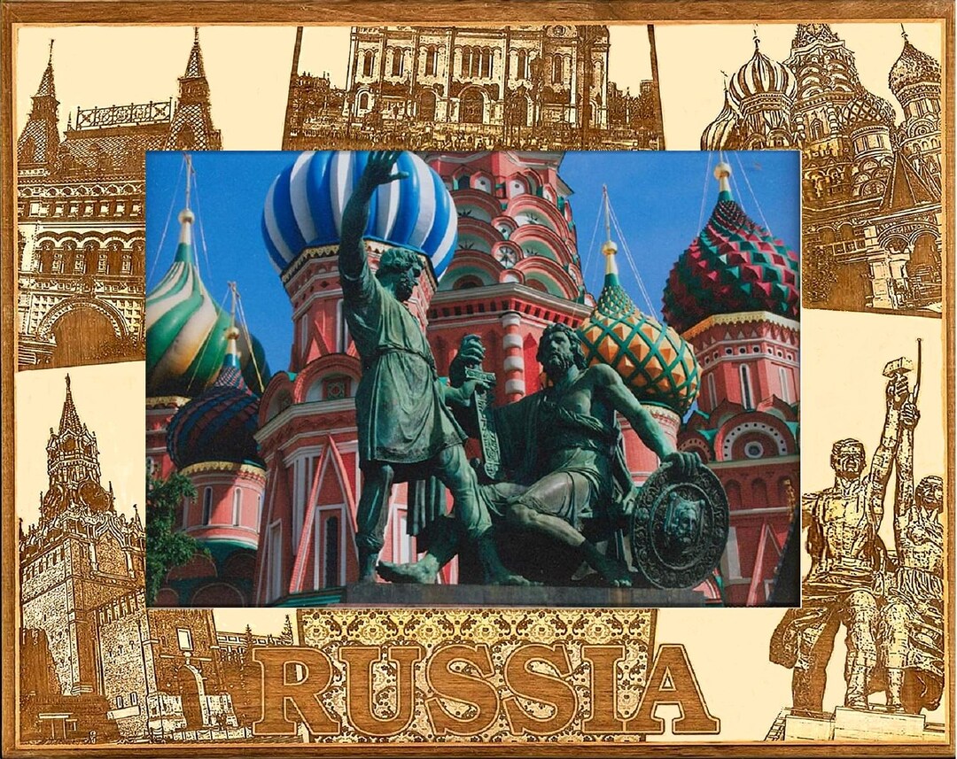 Russia Laser Engraved Wood Picture Frame - Etsy