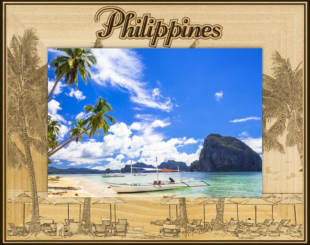 Philippines Laser Engraved Wood Picture Frame - Etsy