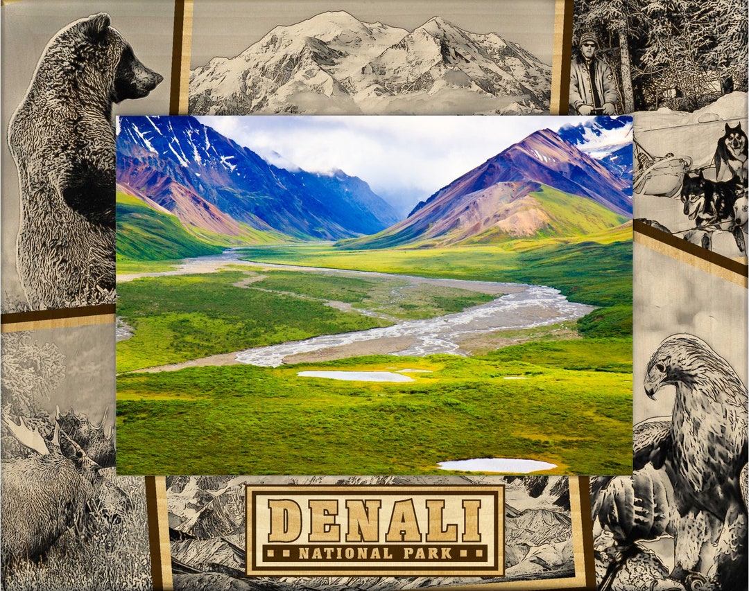 Denali National Park Alaska Laser Engraved Wood Picture Frame - Etsy