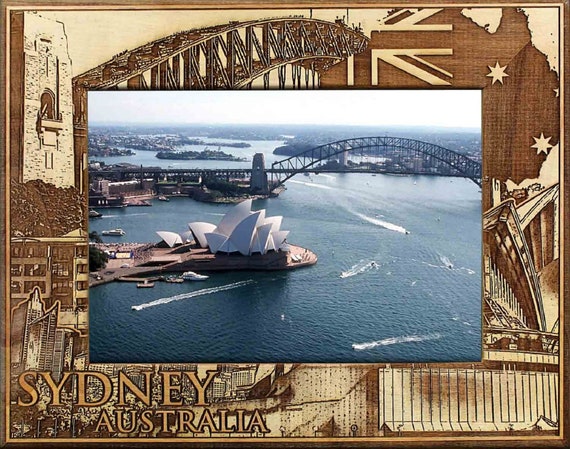 Sydney Australia Laser Engraved Wood Picture Frame | Etsy