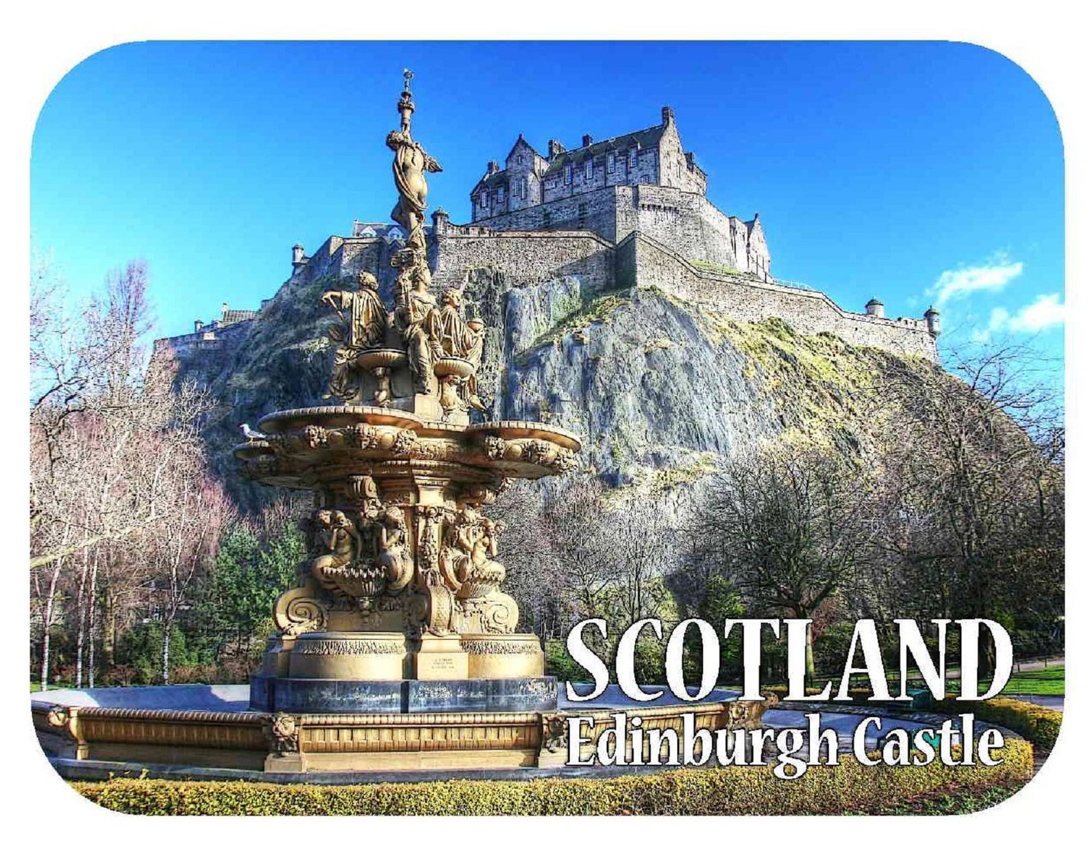 Scotland Edinburgh Castle Fridge Magnet - Etsy