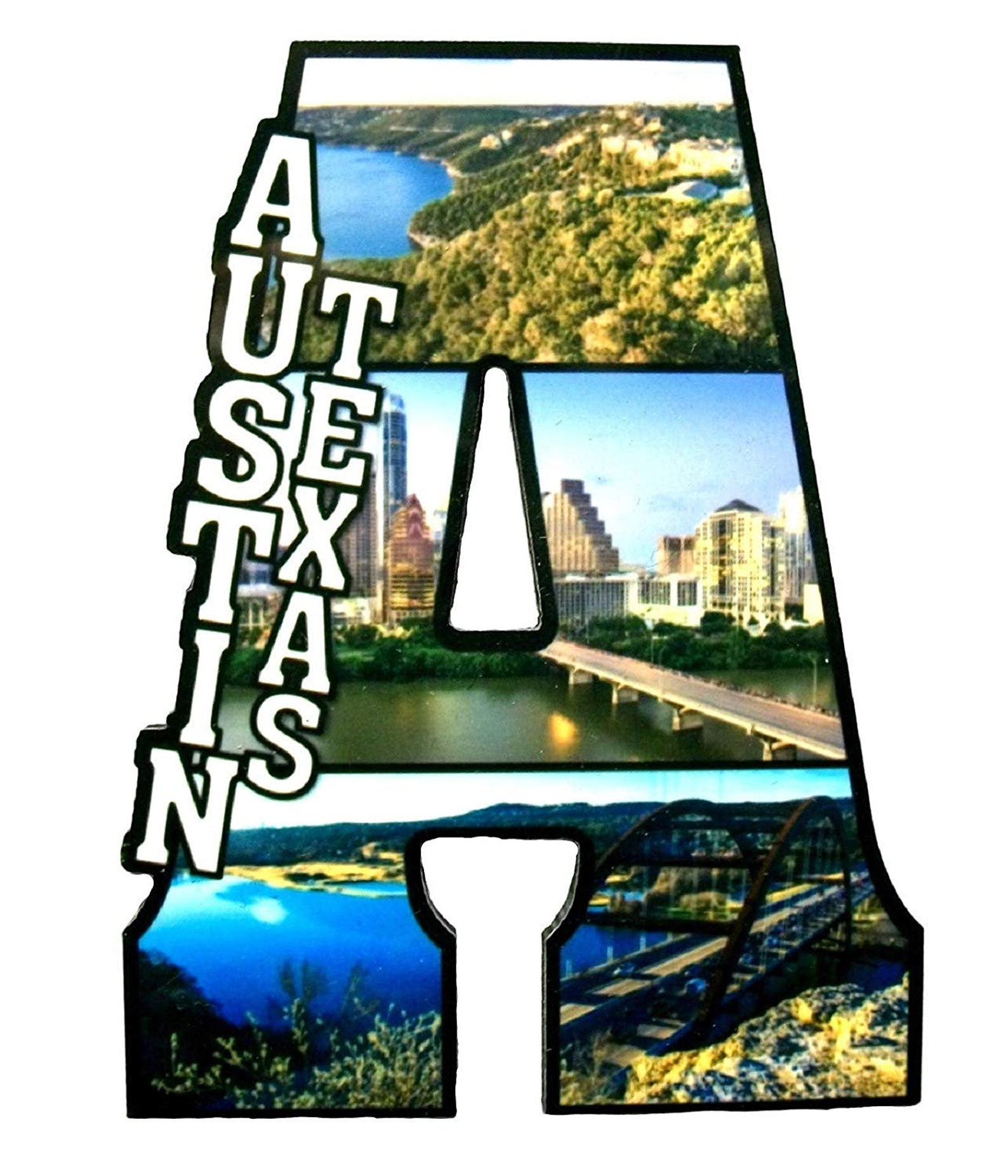 Austin Texas Capital A Collage Design Fridge Magnet - Etsy