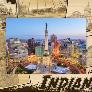 Indiana Collage Laser Engraved Wood Picture Frame - Etsy