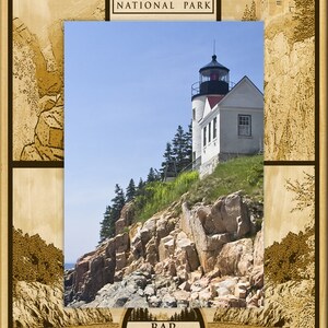 Acadia National Park Laser Engraved Wood Picture Frame - Etsy