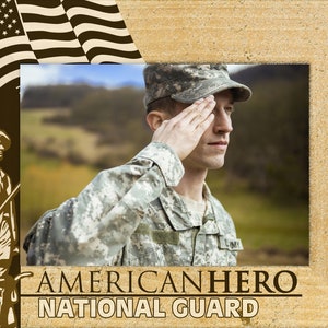 National Guard American Hero Laser Engraved Wood Picture Frame - Etsy