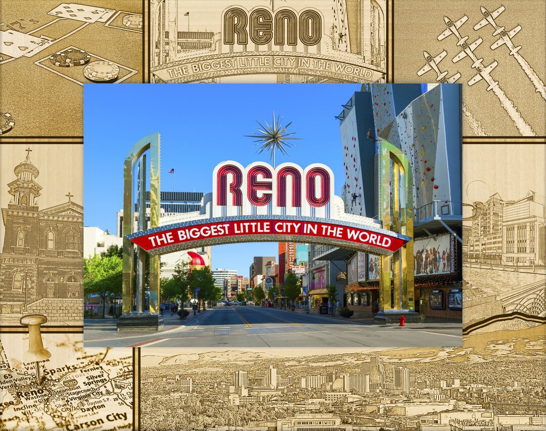 Reno Nevada Laser Engraved Wood Picture Frame - Etsy