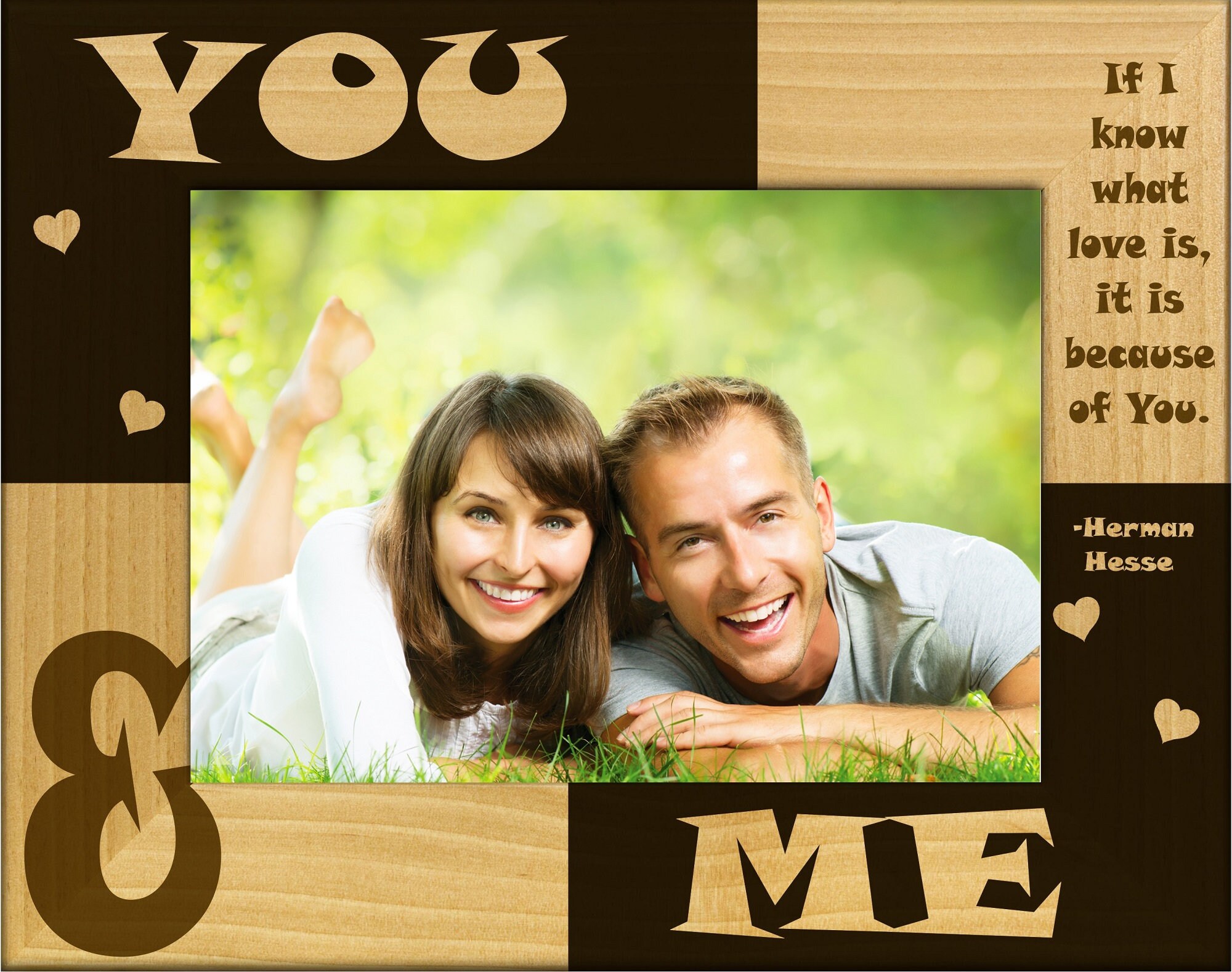 You and Me Laser Engraved Wood Picture Frame - Etsy